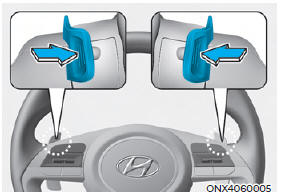 Paddle shifter (Manual shift mode) :: Automatic transmission :: Driving your vehicle :: Hyundai ...